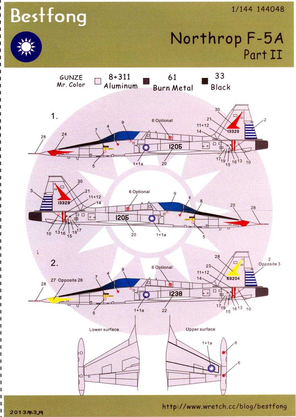 Bestfong Decals 1/144 NORTHROP F-5A FREEDOM FIGHTER Part 2 | eBay