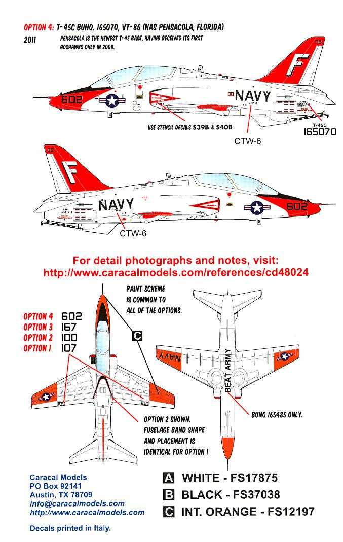 Caracal Decals 1/48 U.S. NAVY T-45C GOSHAWK Part 2 | eBay