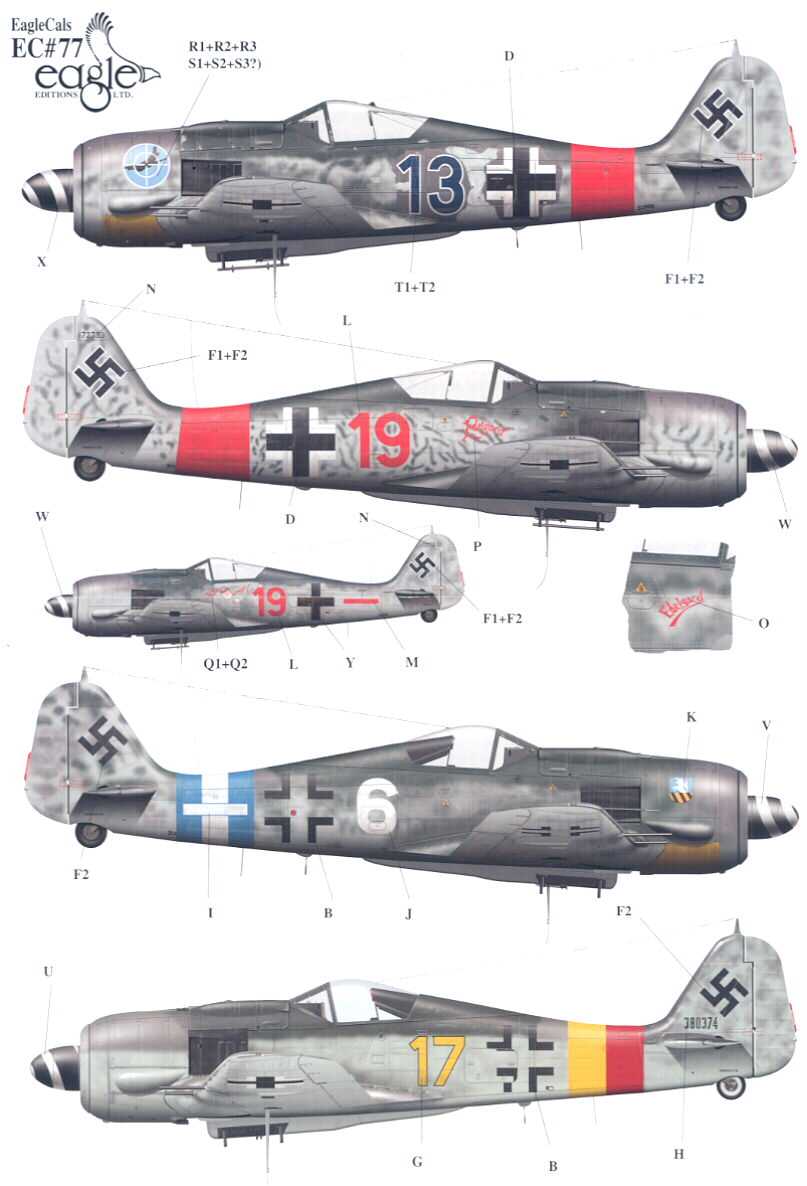 EagleCals Decals 1/32 FOCKE WULF Fw-190A-8 Fighter JG300 & JG301 | eBay