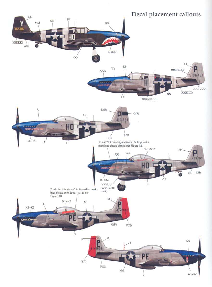 Eaglecals Decals 1/72 THE P-51 MUSTANGS OF GEORGE PREDDY Book and Decal ...