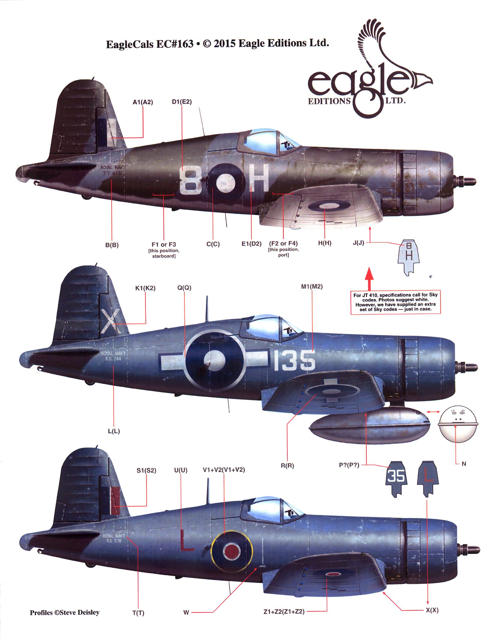 EagleCal Decals 1/48 VOUGHT F4U CORSAIR Royal Navy Fleet Air Arm ...