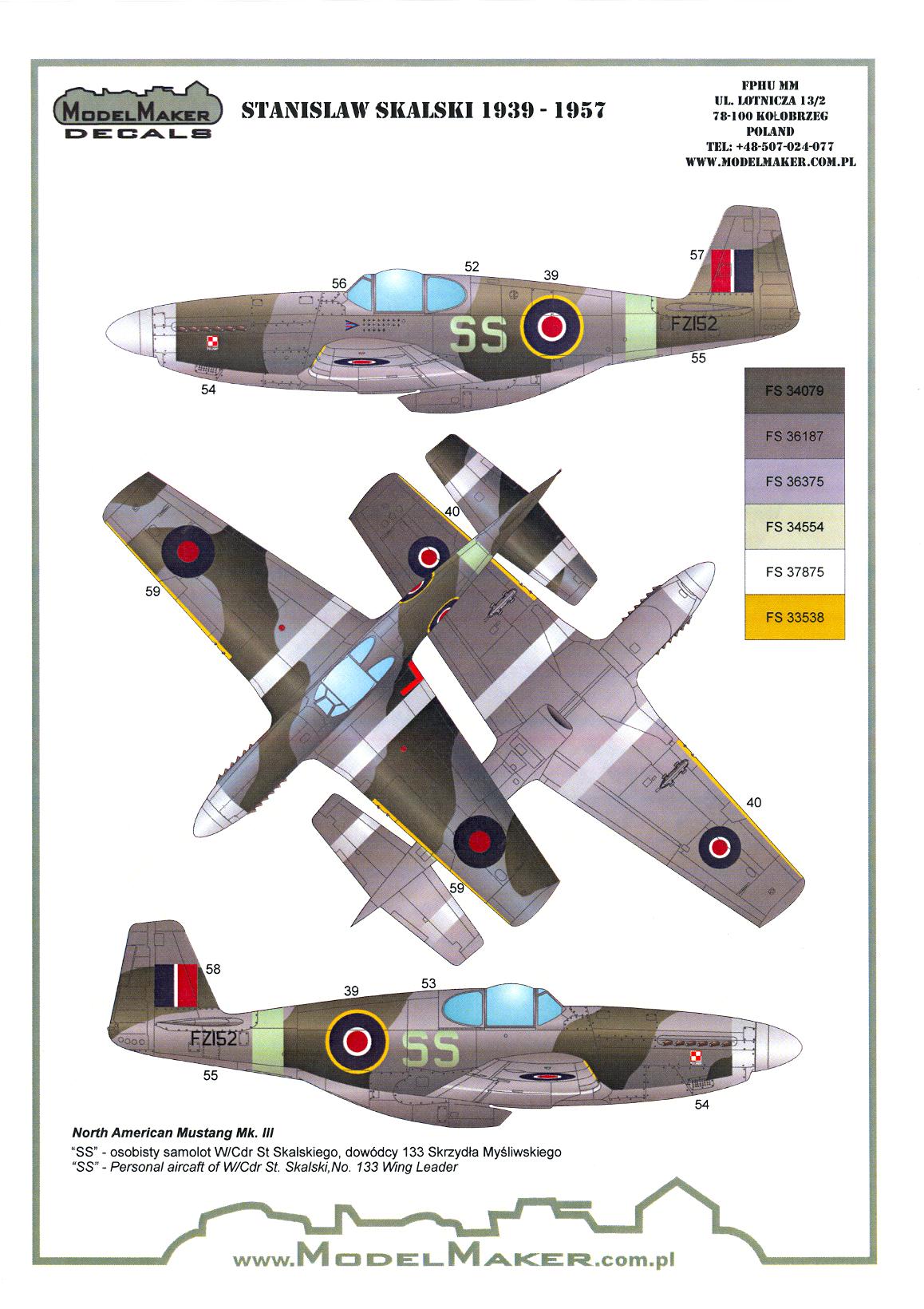 Model Maker Decals 1/48 THE AIRCRAFT OF POLISH ACE STANISLAW SKALSKI | eBay
