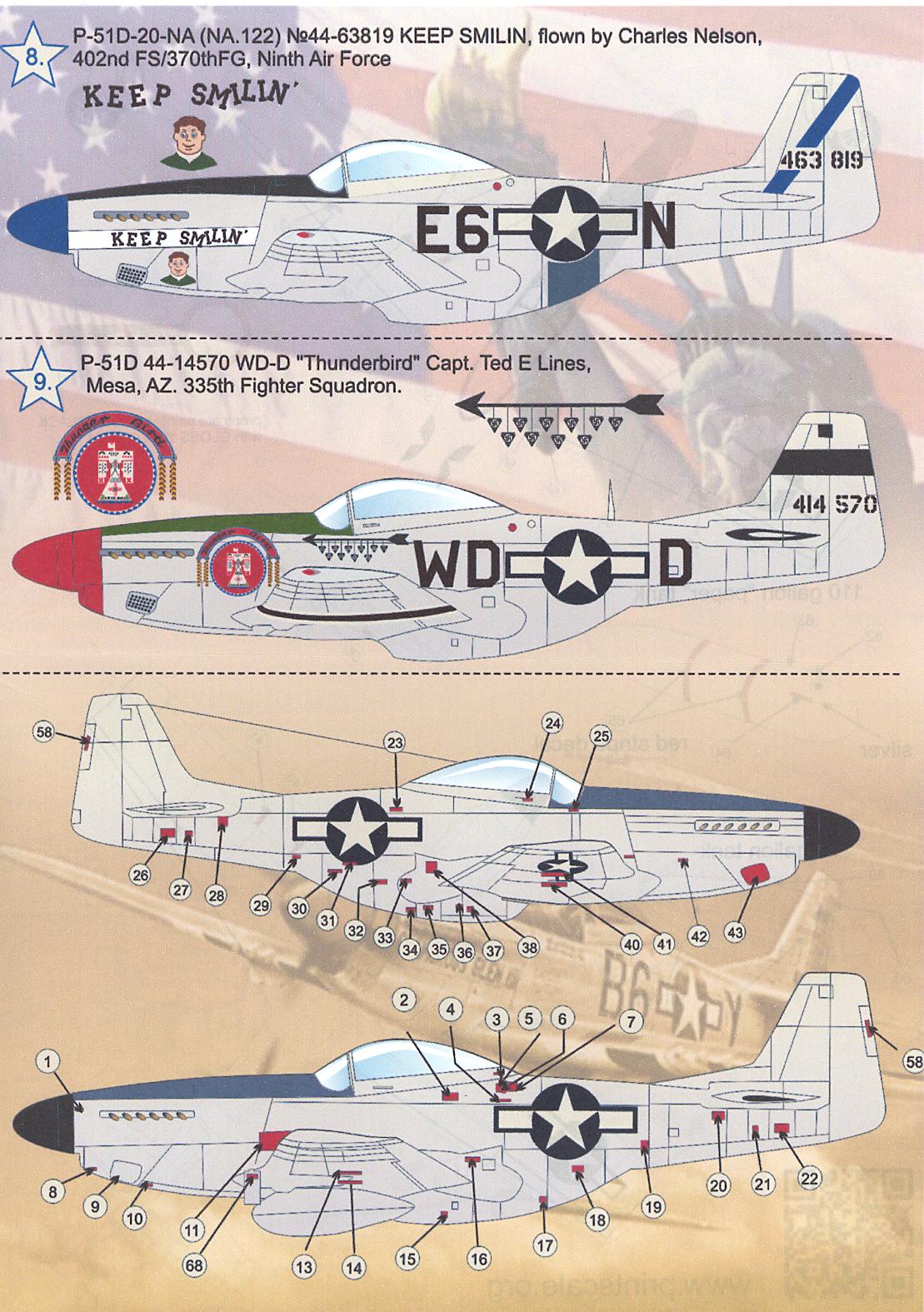 Print Scale Decals 1/48 NORTH AMERICAN P-51D MUSTANG Fighter | eBay