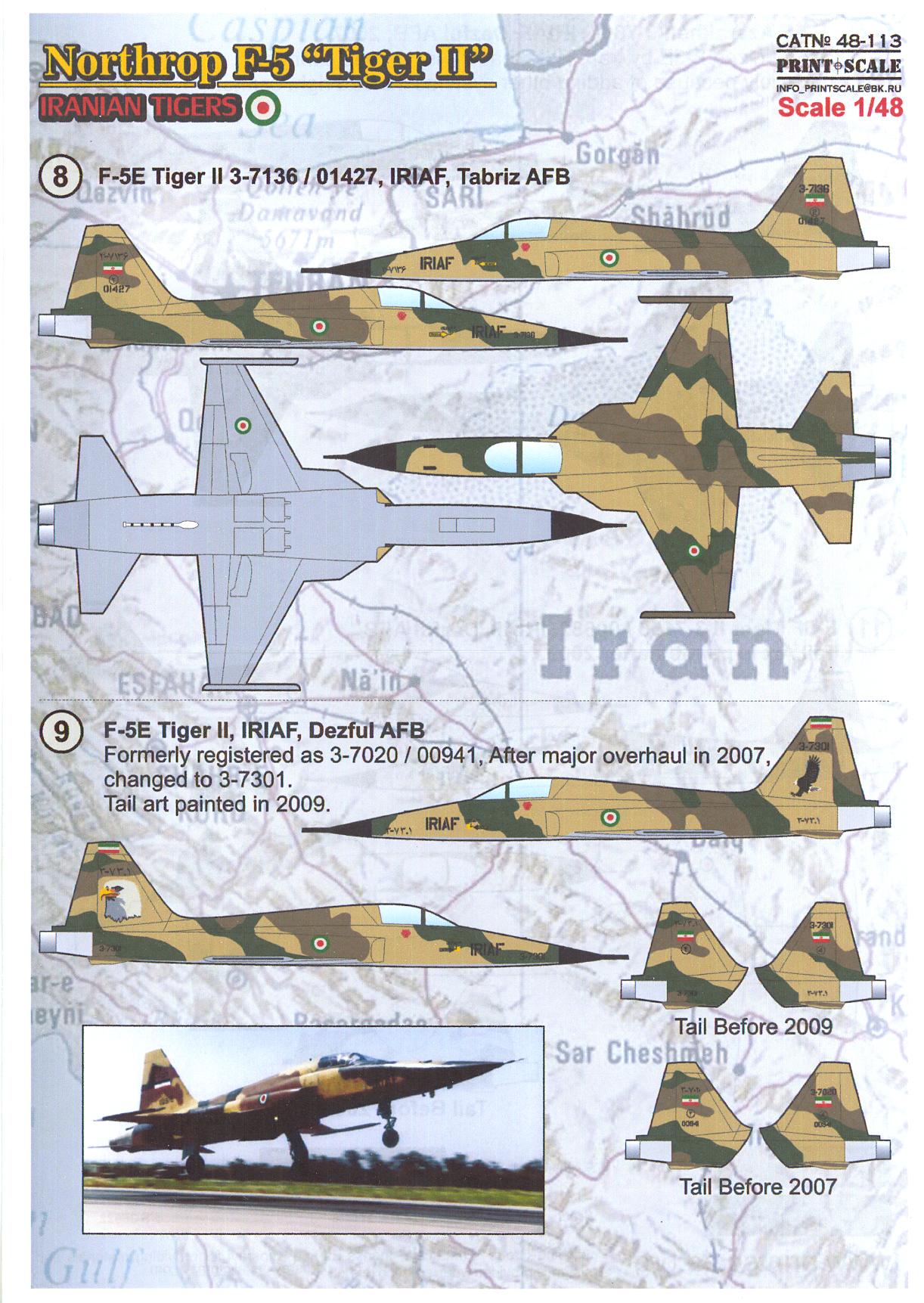 Bestfong Decals 1/144 NORTHROP F-5E/F TIGER II China Air Force ...