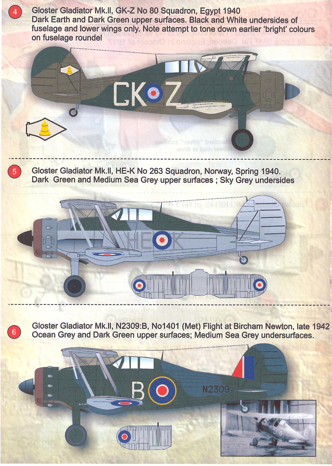 Print Scale Decals 1/72 GLOSTER GLADIATOR Fighter | eBay