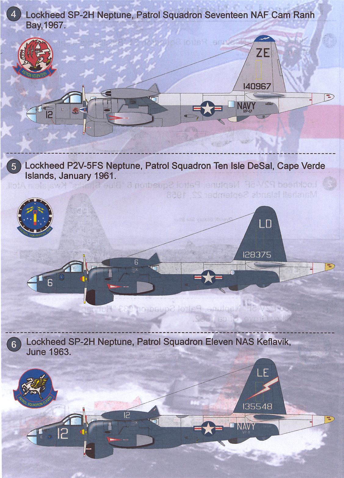 Print Scale Decals 1/72 LOCKHEED P-2 NEPTUNE Navy ASW Patrol Aircraft ...