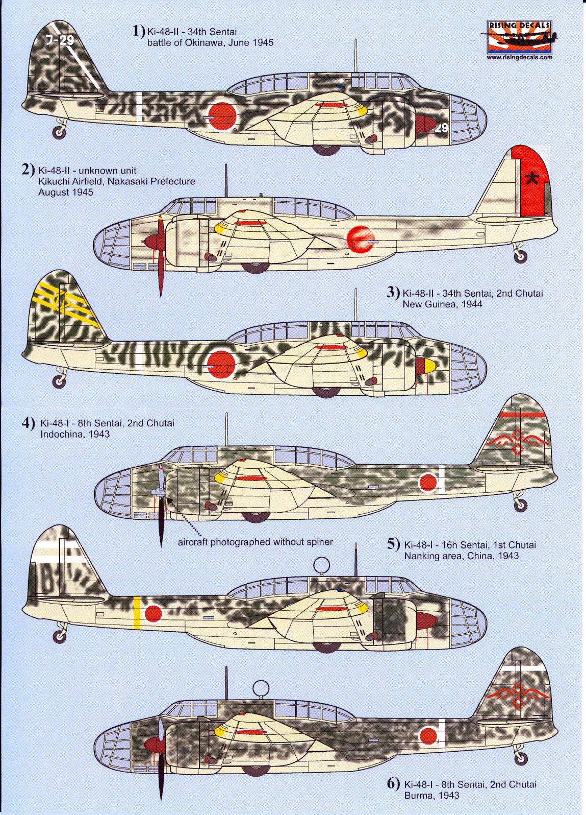 Rising Decals 1/72 KAWASAKI Ki-48 SOKEI "LILY" Japanese WWII Bomber | eBay