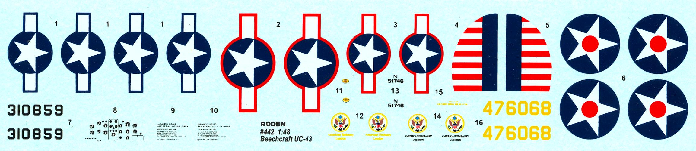 Roden Models 1/48 BEECHCRAFT UC-43 STAGGERWING U.S. Army Light ...