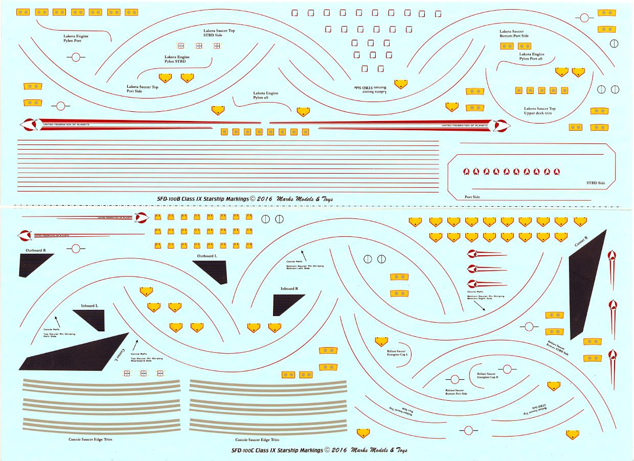Starfighter Decals 1/1000 STAR TREK CLASS IX STARSHIP MARKINGS | eBay Starfighter Decals 1/1000 STAR TREK CLASS IX STARSHIP MARKINGS | eBay