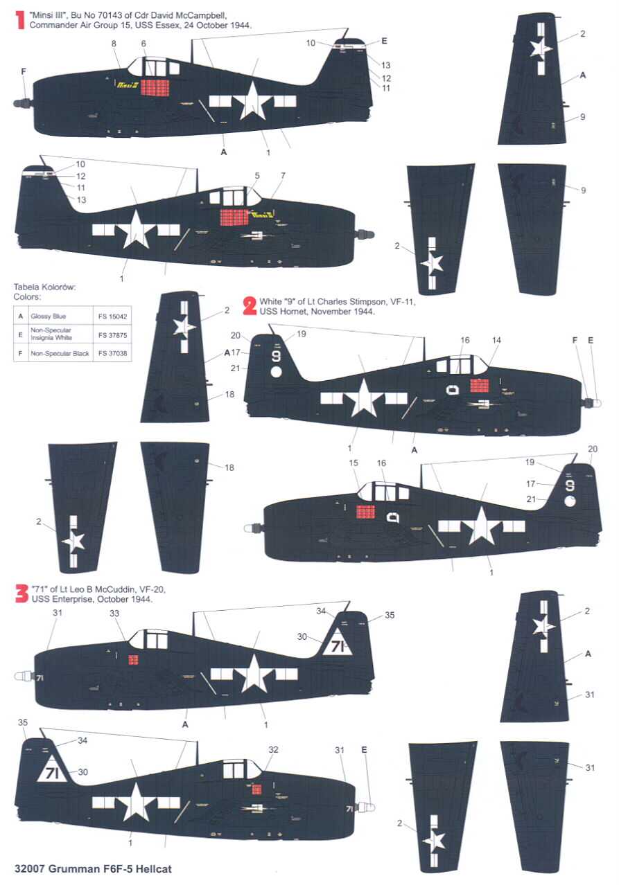 Techmod Decals 1/32 GRUMMAN F6F-5 HELLCAT Fighter | eBay