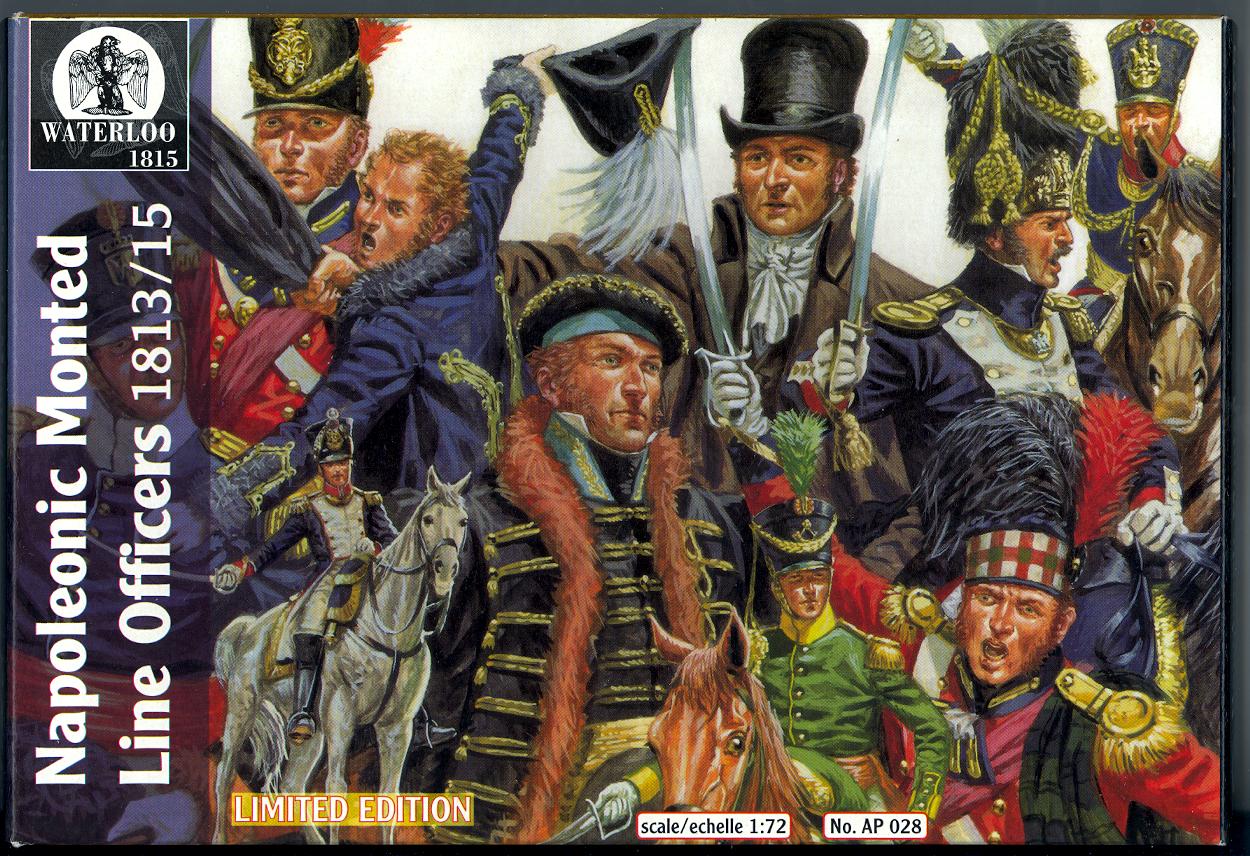 Waterloo 1815 Miniatures 1/72 NAPOLEONIC MOUNTED LINE OFFICERS Figure ...